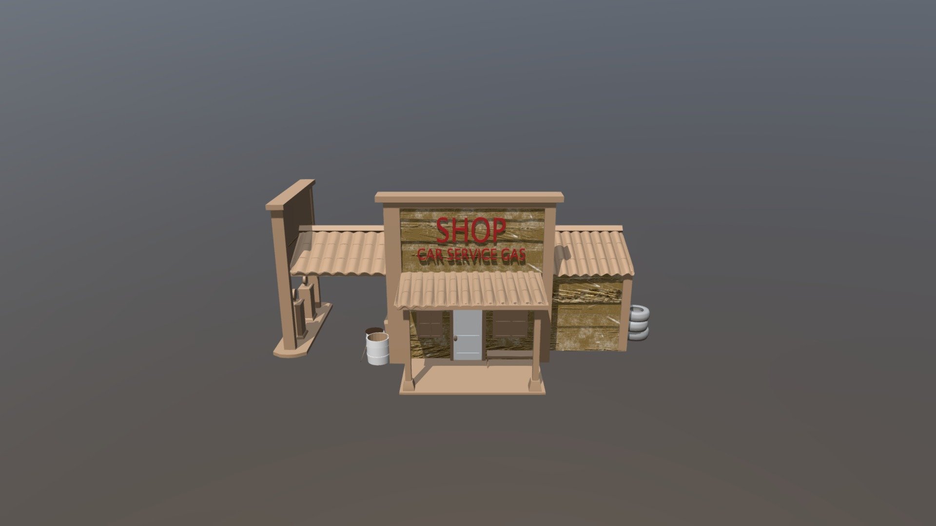 Gas Station Final - 3D model by akalamf14 [9df3bb8] - Sketchfab