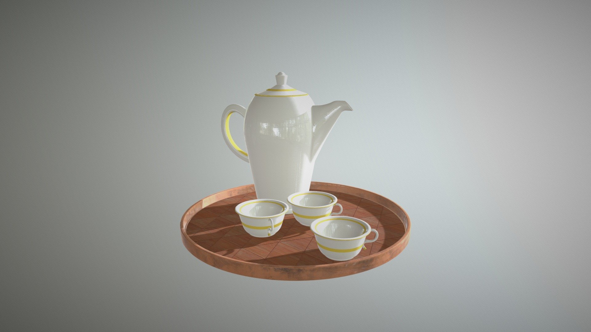 Tea service - Download Free 3D model by IrisProcess [9df915b] - Sketchfab