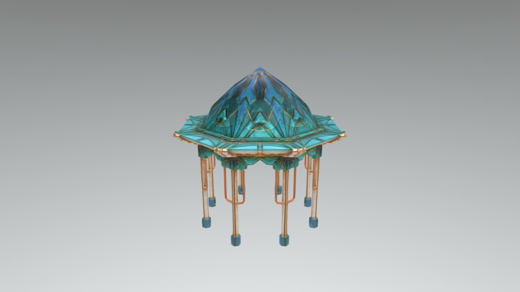 Blue Rotunda - 3D model by FalconYancey [9dfa130] - Sketchfab