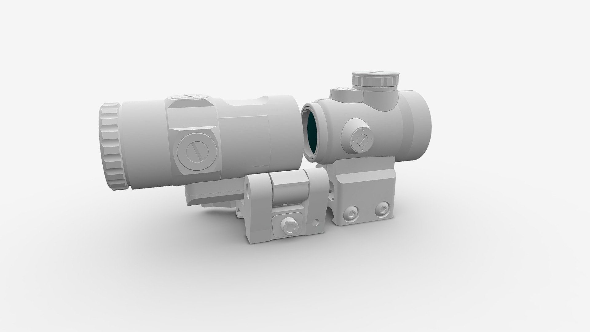 Trijicon MRO HD + 3X Magnifier - Download Free 3D model by 417000 ...