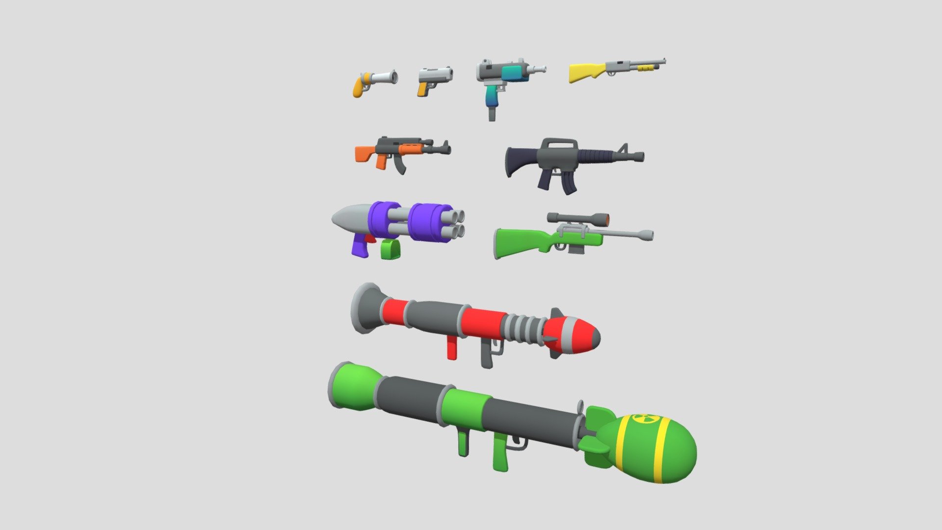 Low Poly Gun Package - 3D model by Ugur Ari (@ugurari23) [9dfab7f ...