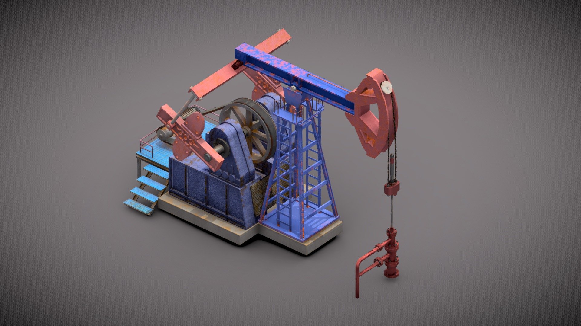 Pumpjack - Buy Royalty Free 3D model by land4land (@land4land1) [9dfc60d] - Sketchfab Store