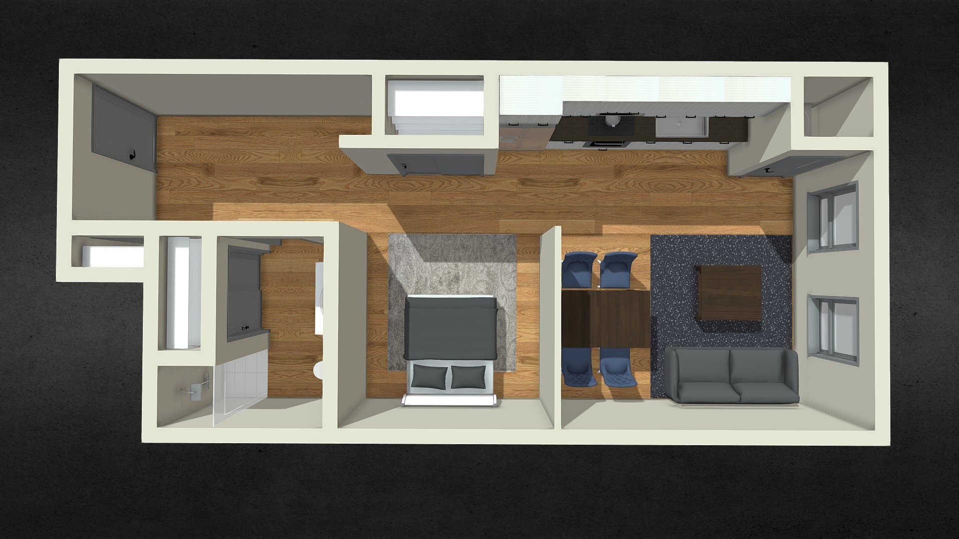 Studio - 360 spin 3D floorplan - 3D model by Render3DQuick [9dfc92a ...