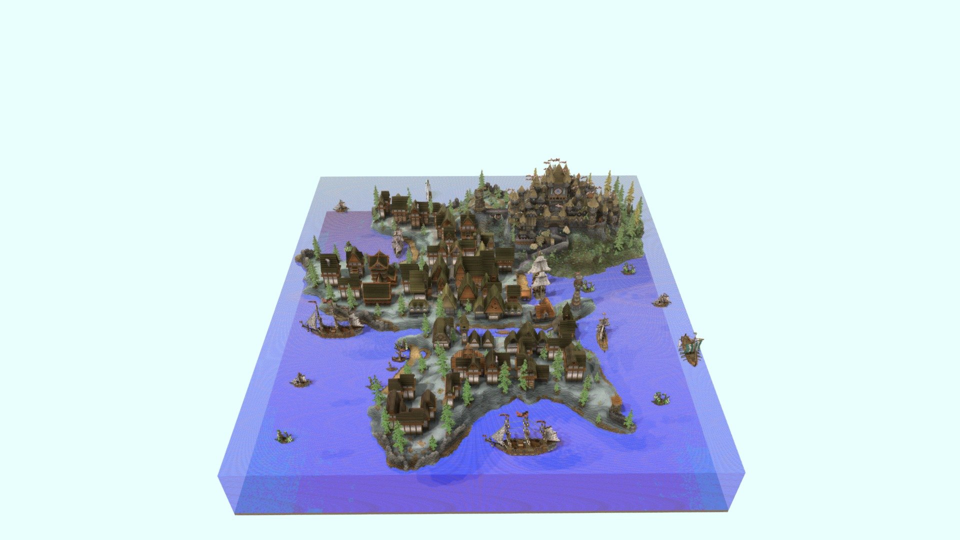 Survival - Medieval Seaport Map 500x500 v0.1 - 3D model by requlogia ...