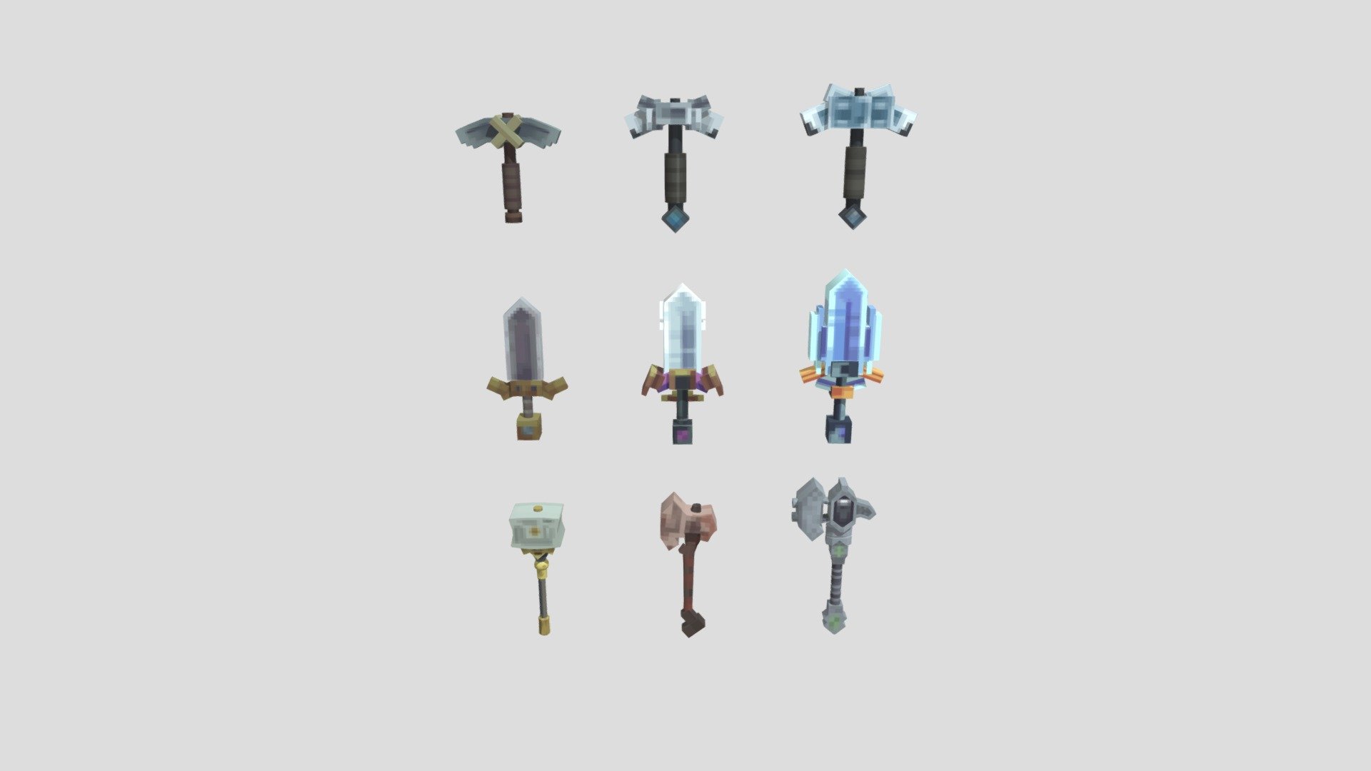 Pixel Weapon - 3D model by yennhii [9e04021] - Sketchfab