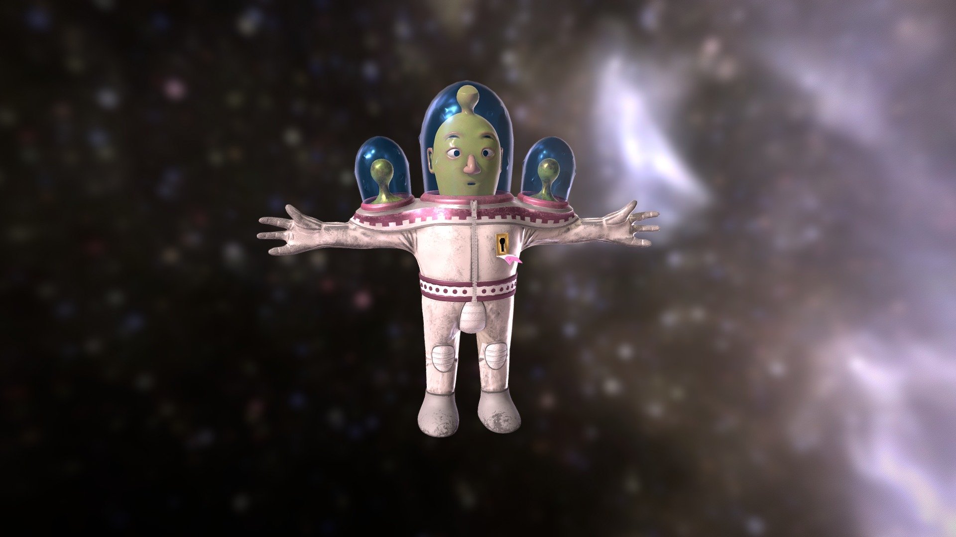 Alien in Spacesuit - 3D model by PedroFirmus [9e0471d] - Sketchfab