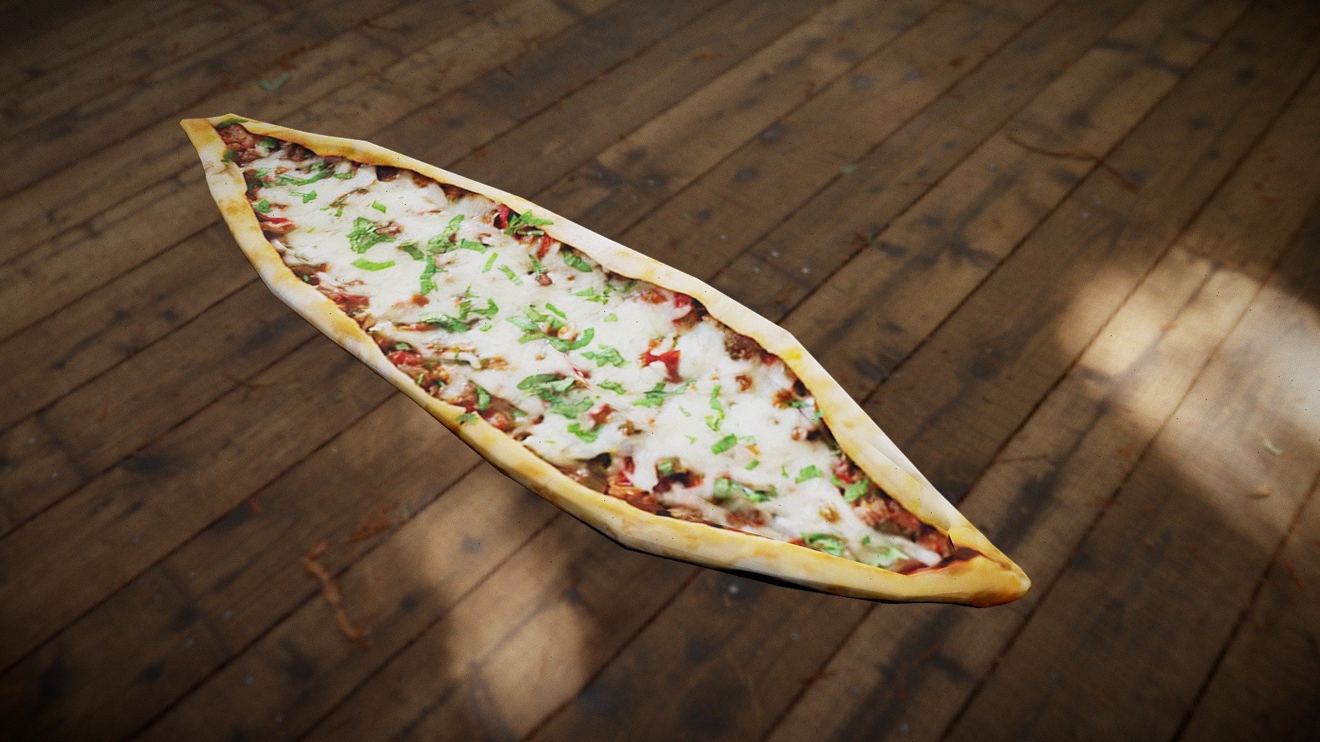 Pide Turkish pizza(Kuşbaşı&Kaşar) - Download Free 3D model by Dudzy ...