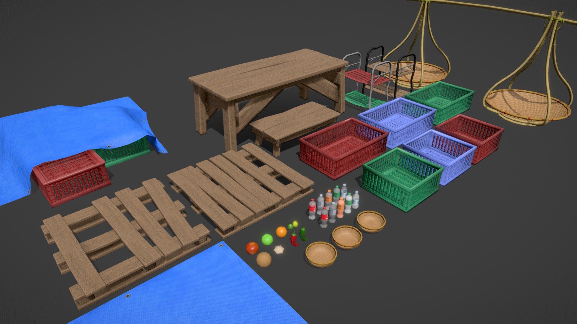 Street Vendor Props - 3D model by Jackson Page (@jacksonpage) [9e13083 ...