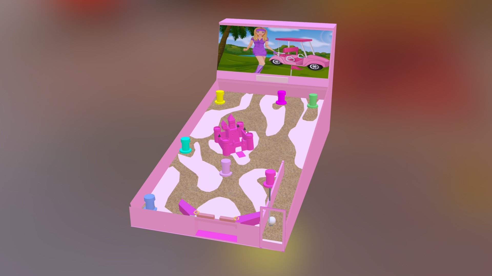 Barbie Pinball Golf - 3D model by gusorfan [9e1781b] - Sketchfab