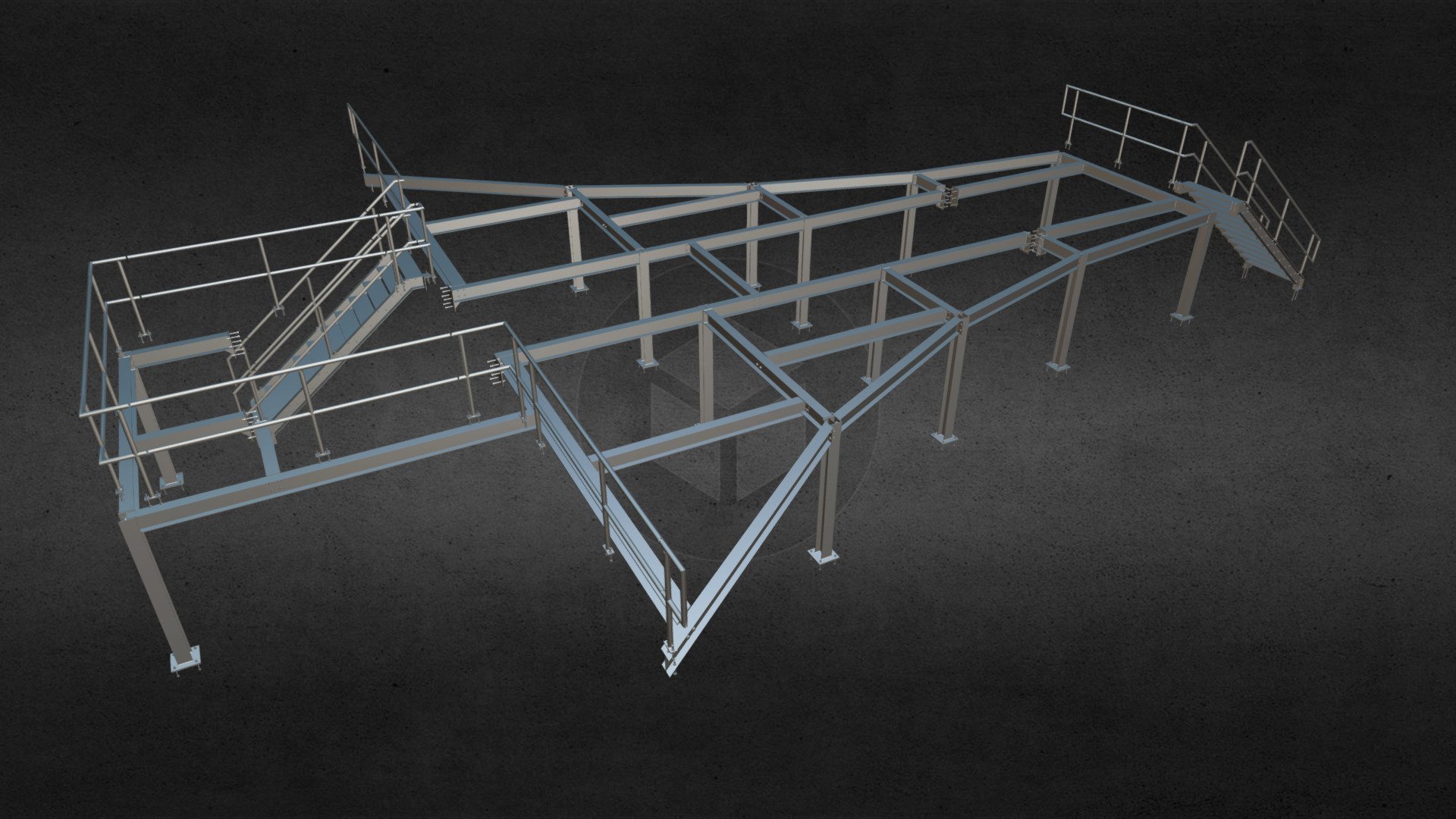 Water Treatment Steelwork Project - 3D model by Structural Steel ...