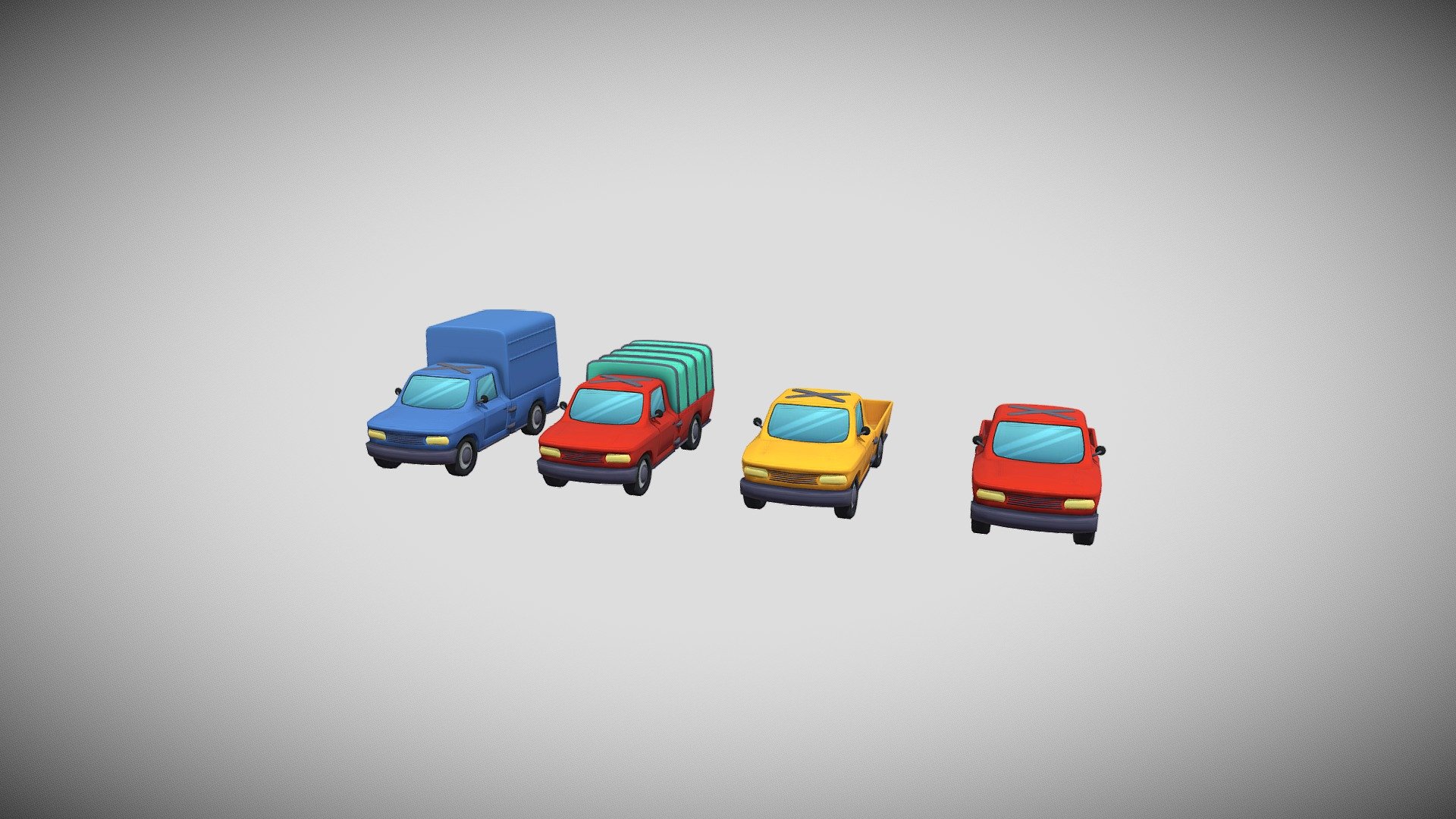 Pickup Truck_Stylized Low-Poly - Download Free 3D model by ZyneLabs ...