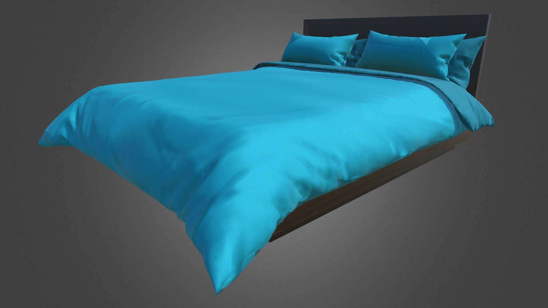 Queen Sized Bed - 3D model by Caboose3d [9e1a595] - Sketchfab