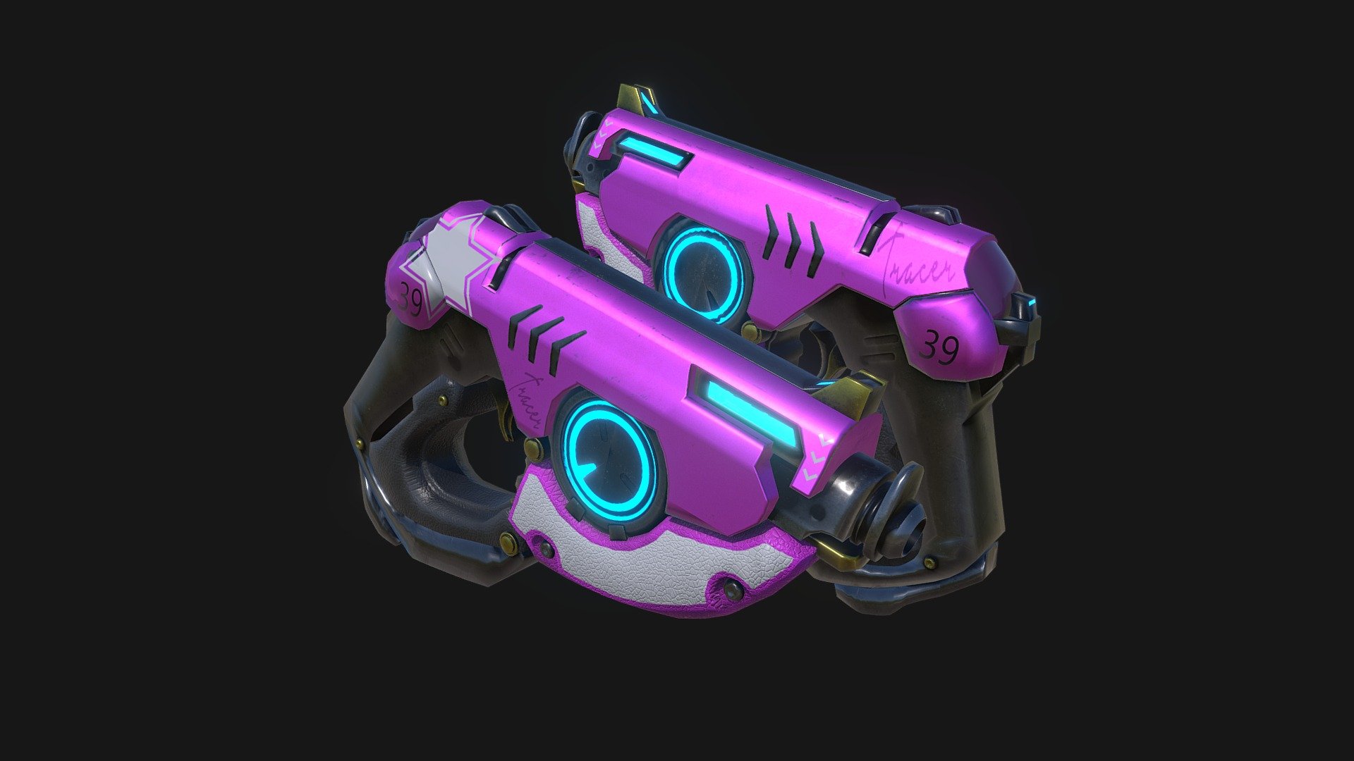 Tracer's Gun Optimized For Videogames - Download Free 3D model by cenfe ...