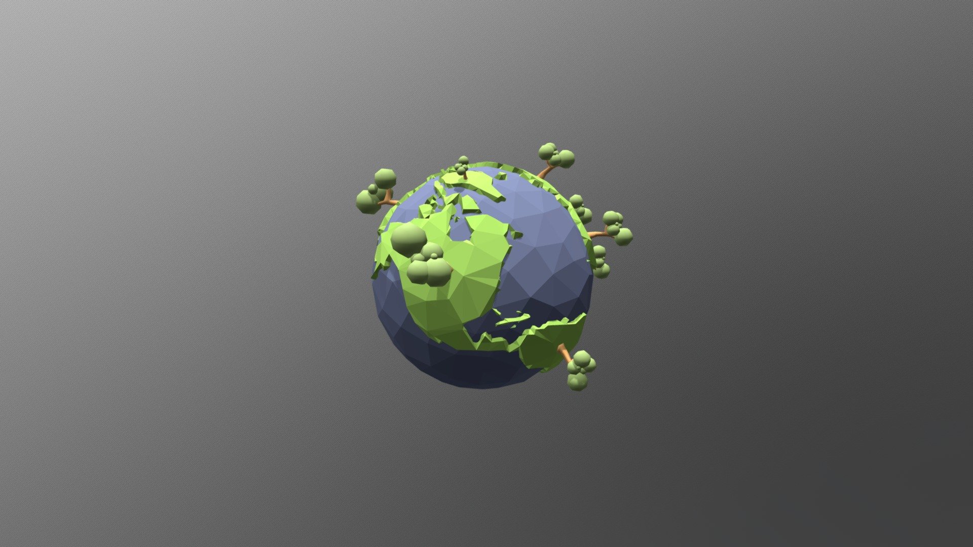Earth and Trees Colour - 3D model by wearevra [9e259e3] - Sketchfab