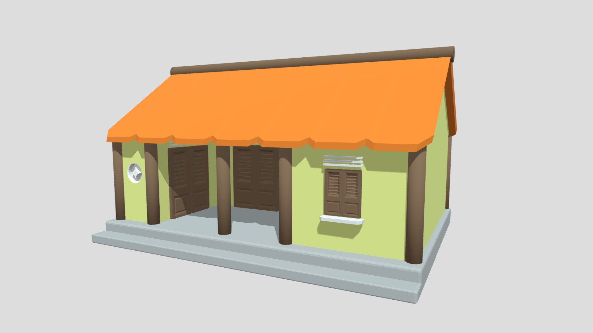 Vietnamese Asian Village House 1 - 3D model by Wiladio [9e29458 ...