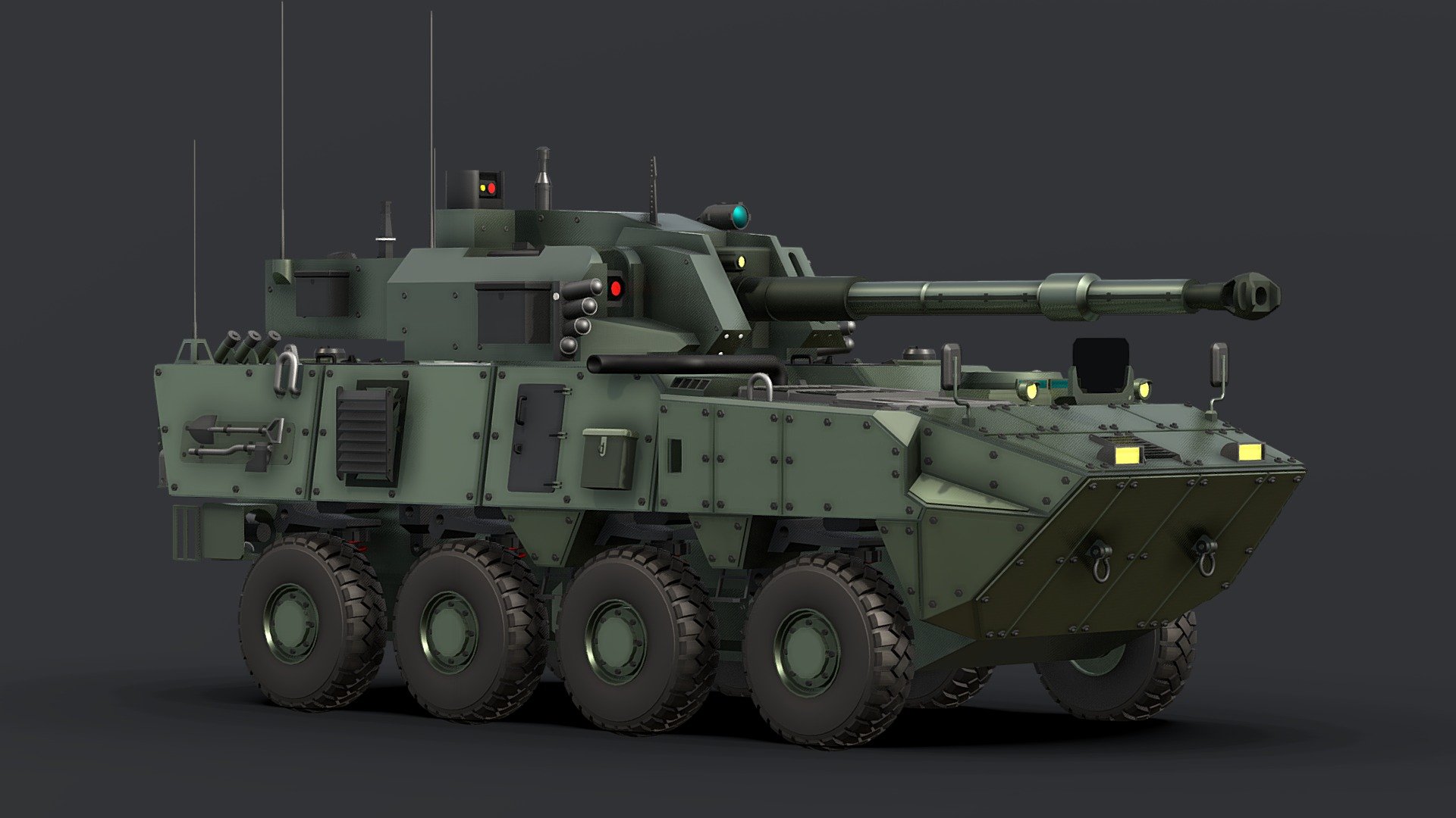 Pindad Kobra 105mm - Pandur 2 - Buy Royalty Free 3D model by NA3dmodel ...