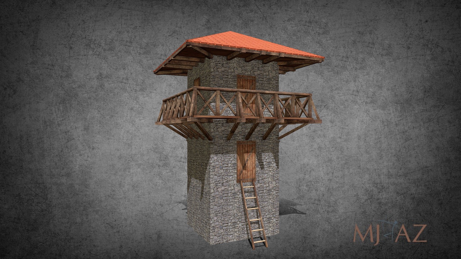Rectangular stone watchtower - Download Free 3D model by Institutul ...