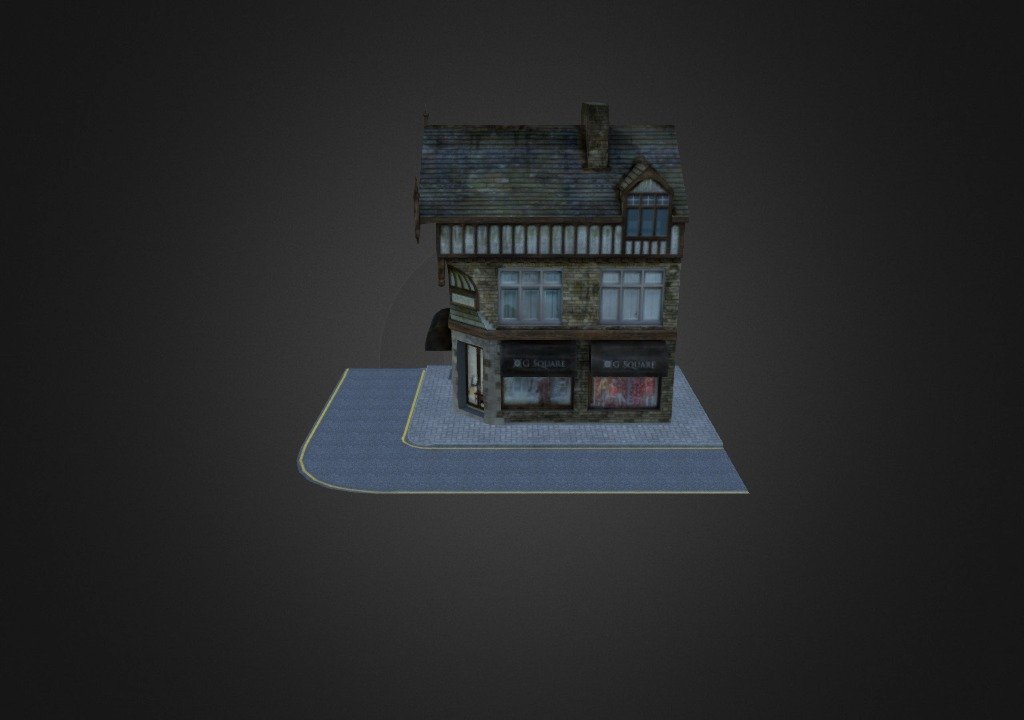 Low Poly Building 3D Model for Video Game - 3D model by Ammar Vana ...