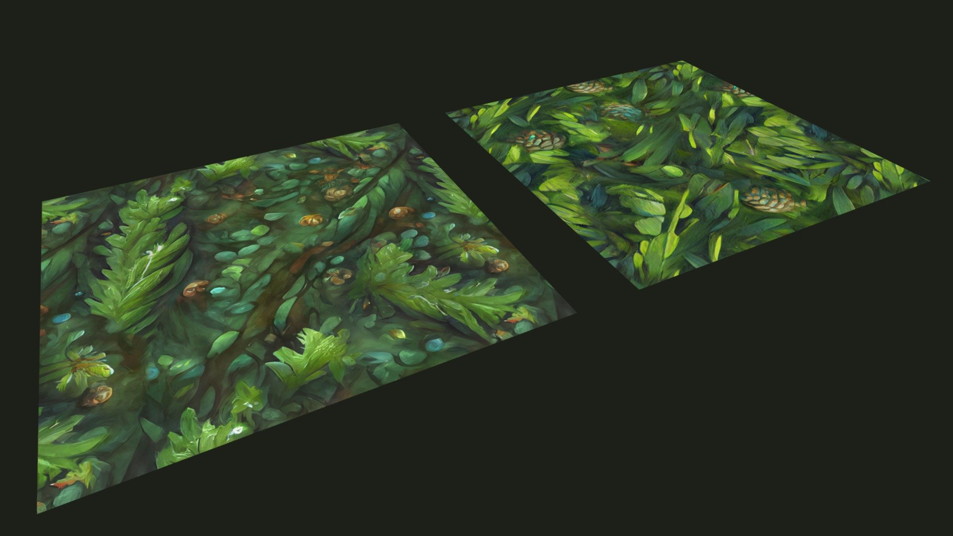 Grass: Pine Forest - 2 FREE Textures, Handpaint - Download Free 3D ...