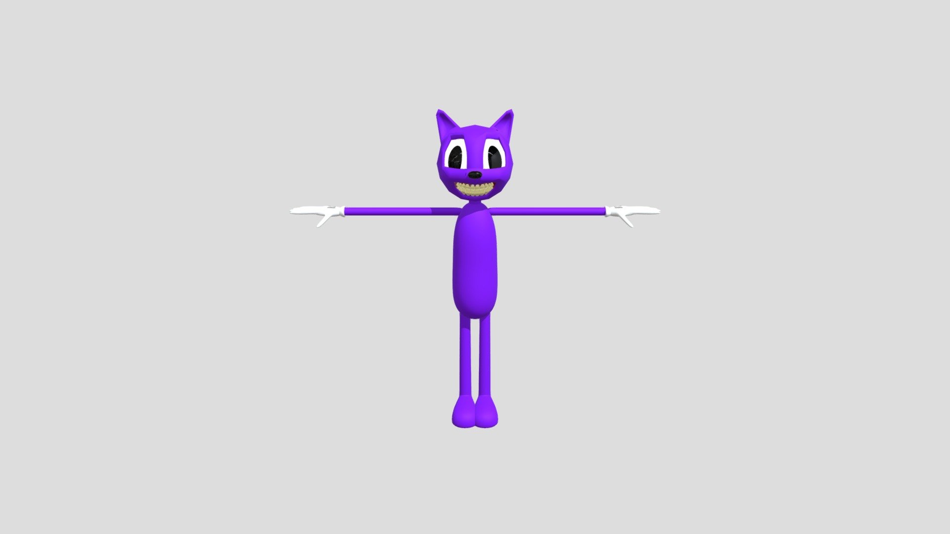 Purple Cartoon Cat - Download Free 3D model by oor320093 [9e2fdfd ...
