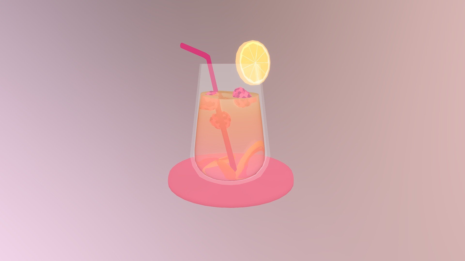 Raspberry-Peach Lemonade - 3D model by Berta (@Berta_H) [9e3078f ...