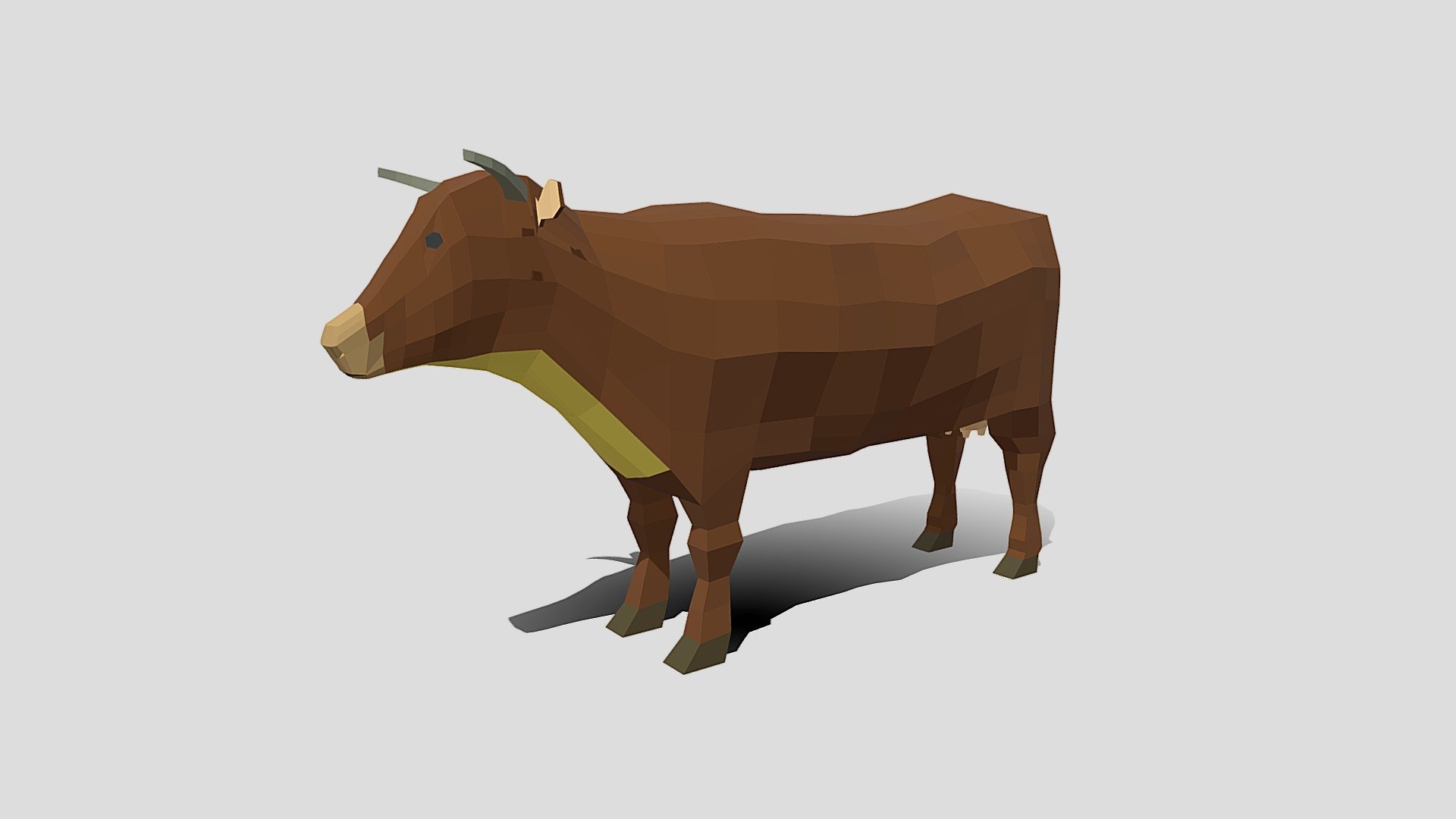 Low Poly Cartoon Cow - Buy Royalty Free 3D model by chroma3d (@vendol21 ...