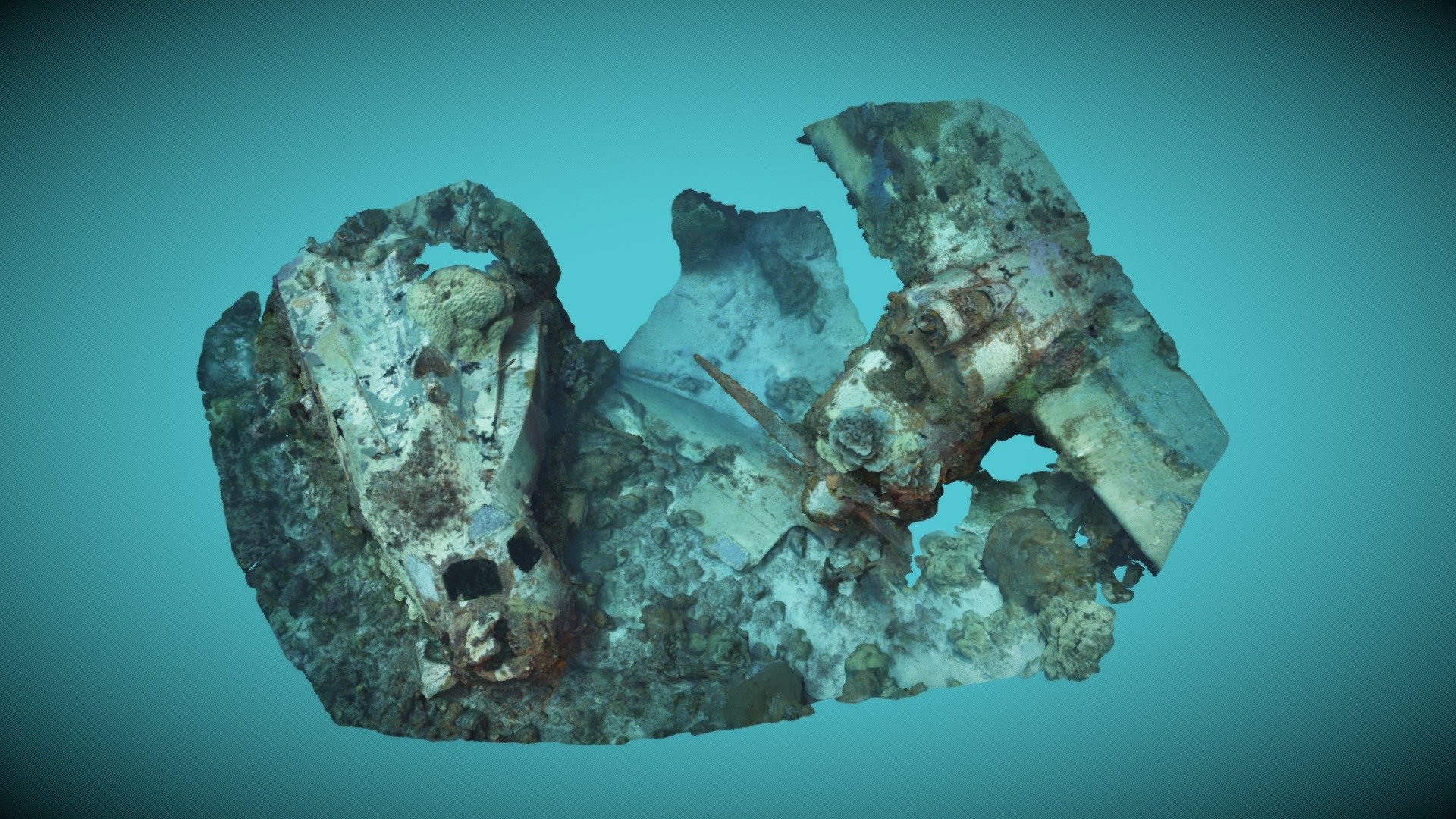Sunken Airplane (Chuuk Lagoon, Micronesia) - 3D model by AISOS [9e35780 ...