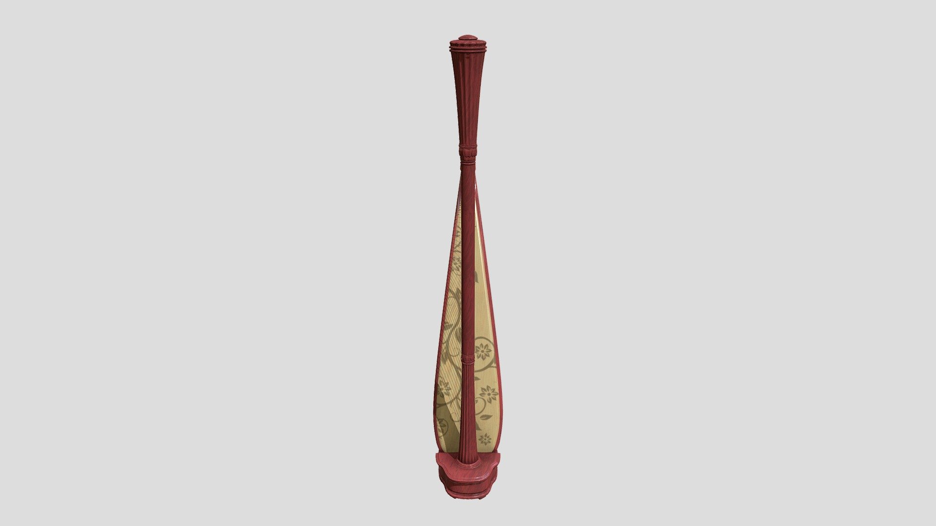Red classic harp - 3D model by Th25_studios [9e37207] - Sketchfab