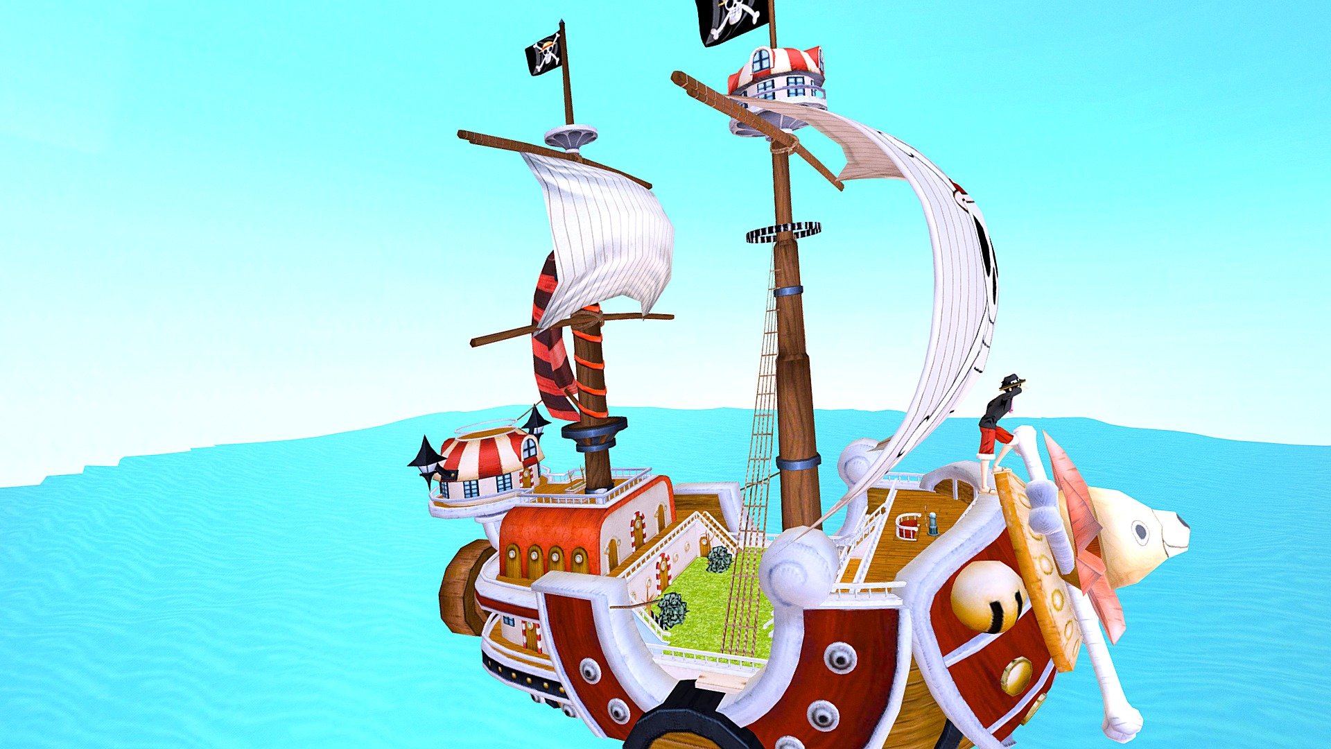 One Piece Captain Luffy Crew journey Ocean FBX - 3D model by Masashi ...