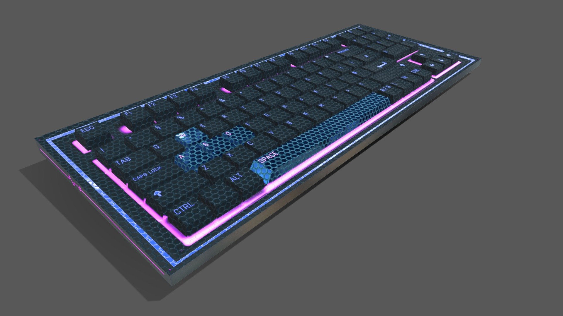 Keyboard (Gamer) - 3D model by Ian.F [9e40f9f] - Sketchfab
