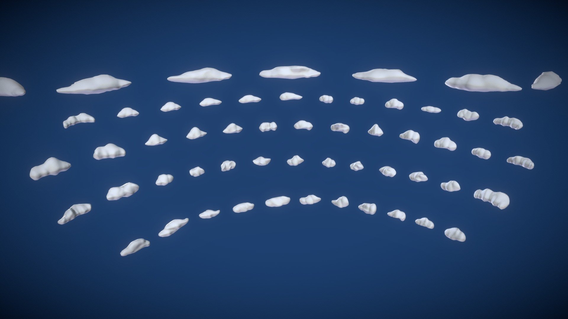 Puffy Clouds Pack V2 - 5 Variations - Buy Royalty Free 3D model by ...