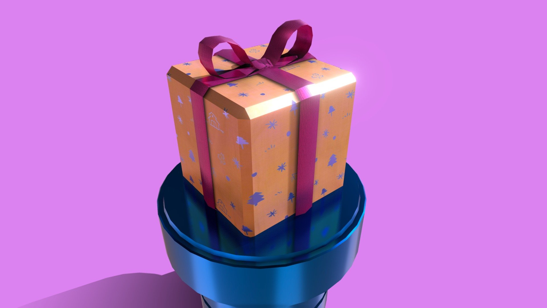 Toon-styled Gift - 3D model by OfficialBytes [9e4b149] - Sketchfab