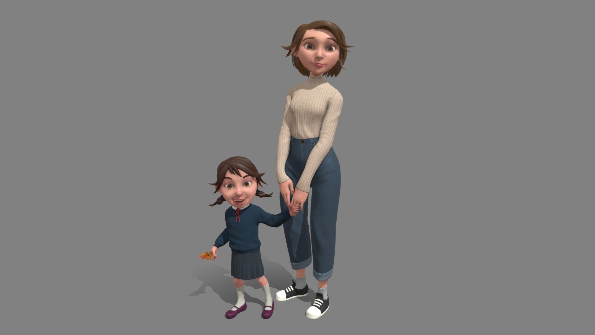 Mom and Girl - 3D model by Jose_A_Casillas (@jc2action12) [9e51e94 ...