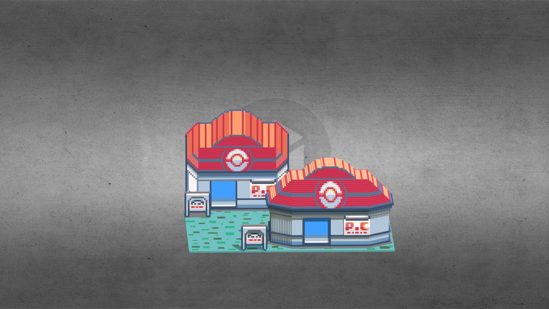 Voxel Art Pokemon Center - Pokemon Emerald - 3D model by skydred ...