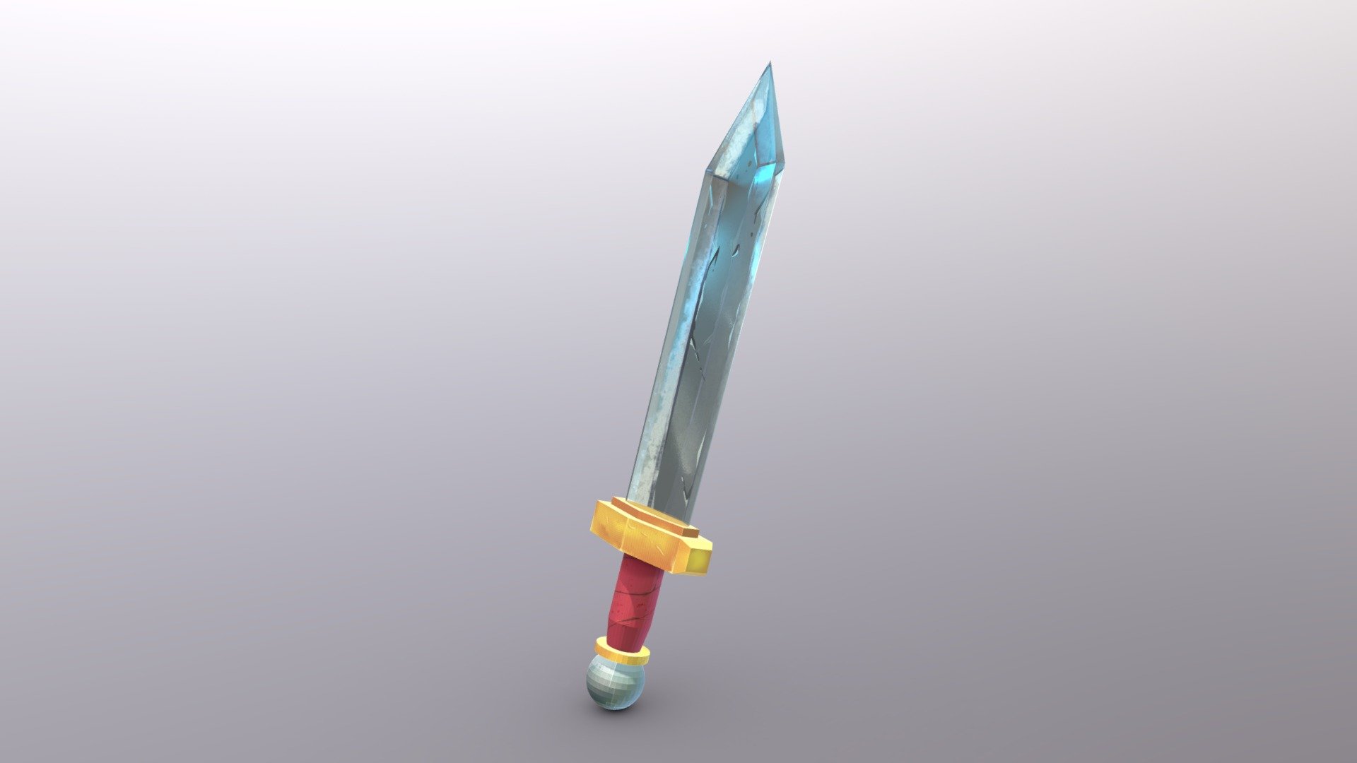 Low Poly Ice Shard Sword - Download Free 3D model by malatrova [9e54421 ...