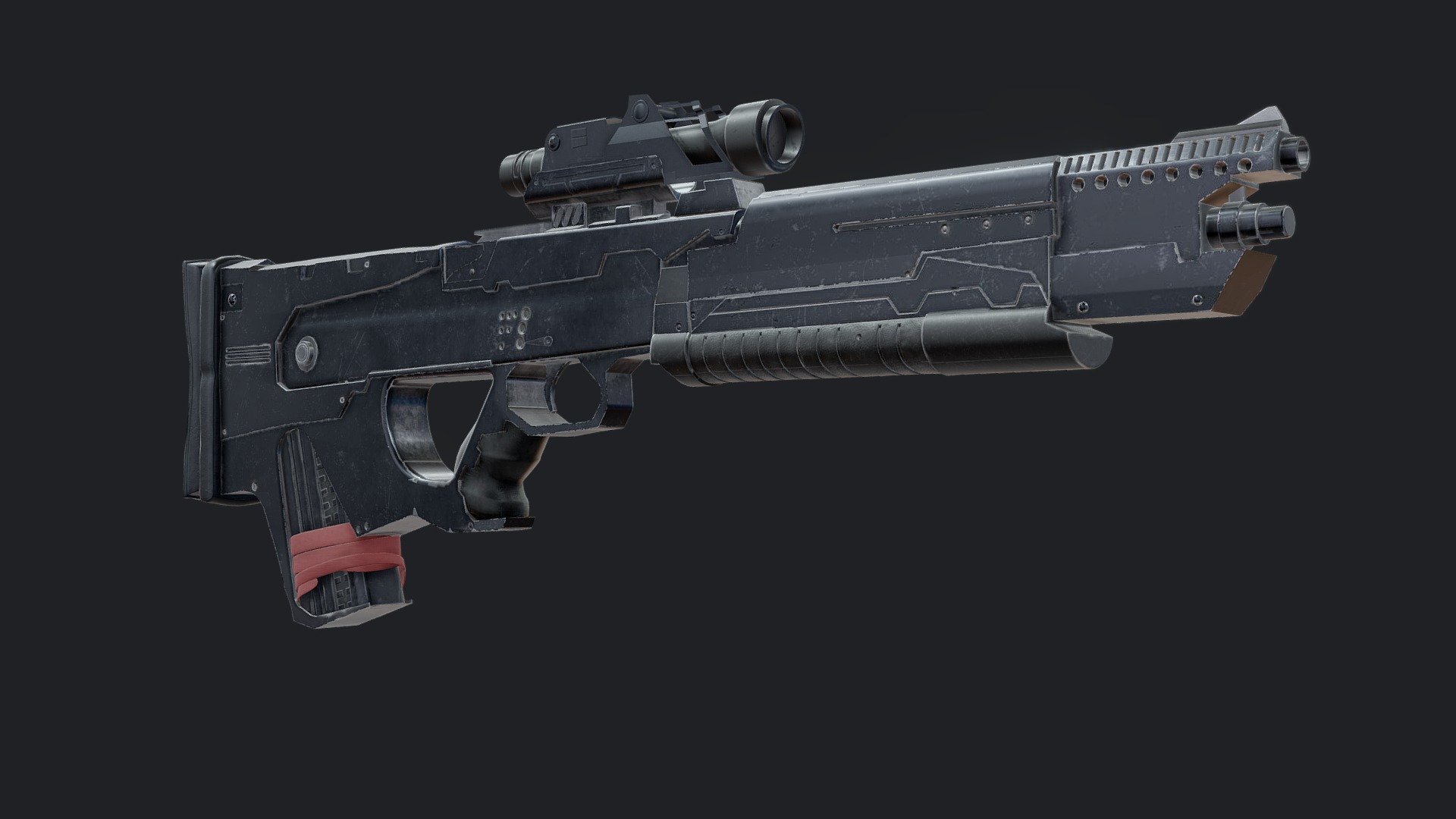 Sci-fi Gun - 3D model by rishikeshwar419 [9e57f55] - Sketchfab