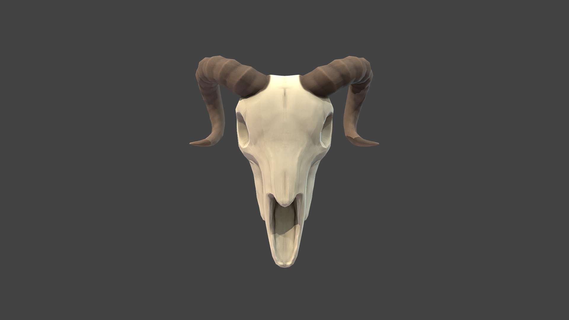 Low poly Stylized Ram Skull - 3D model by JamesDawson (@JamBoink ...