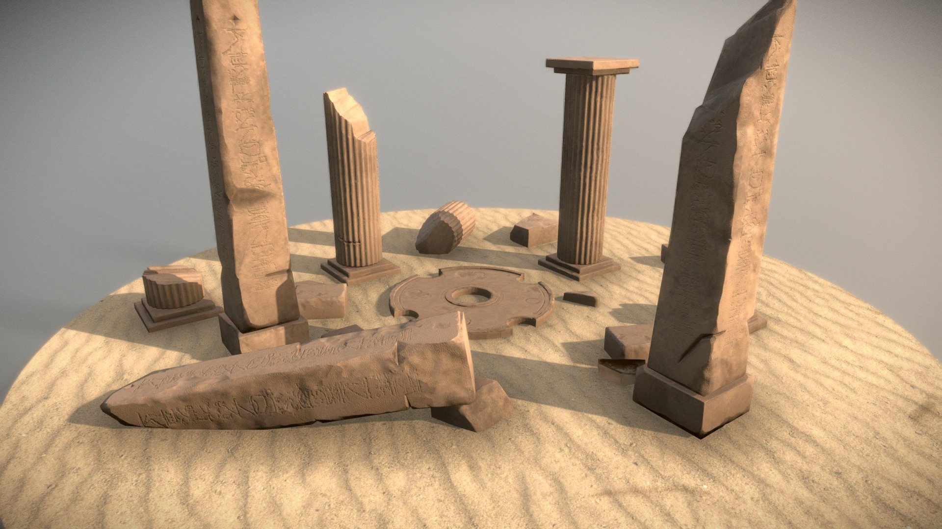 Ancient African Ruins - Buy Royalty Free 3D model by Ruslan Malovsky ...