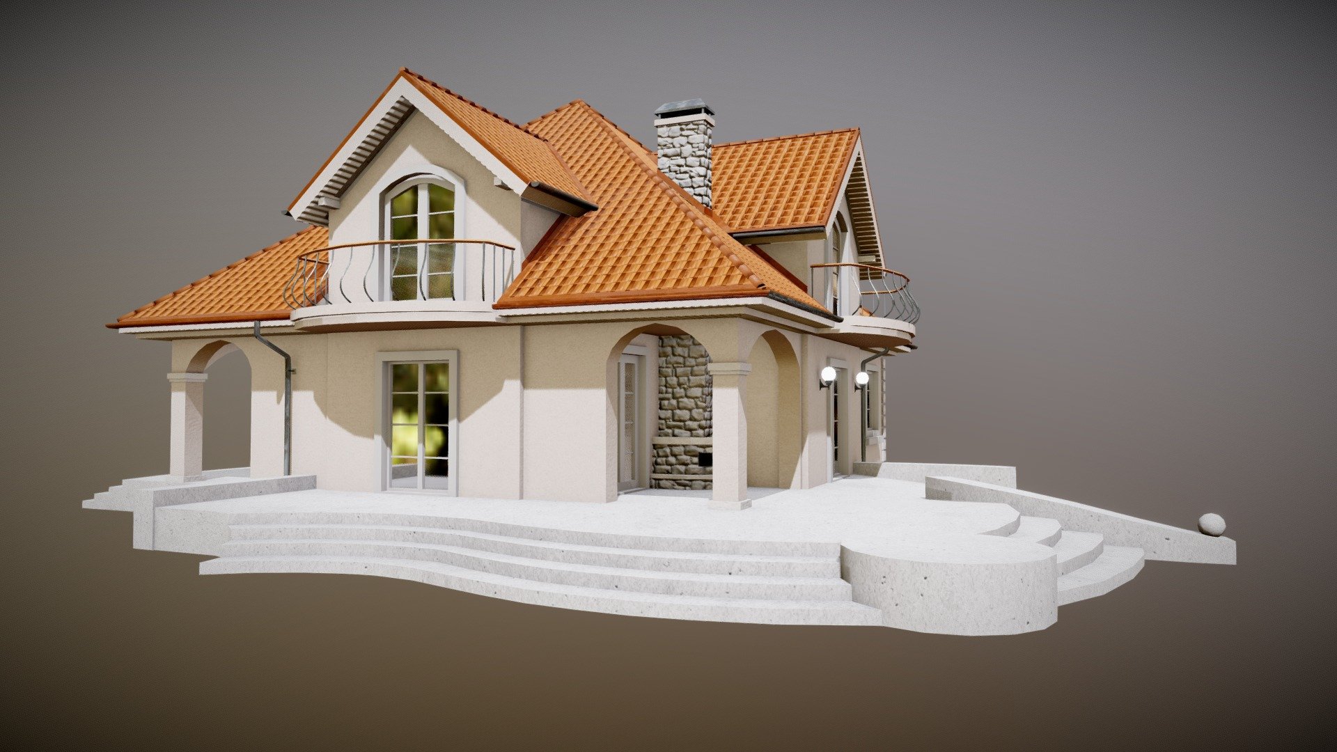 Low-Poly PBR Cottage 5 - 3D model by Gerhald [9e615b8] - Sketchfab