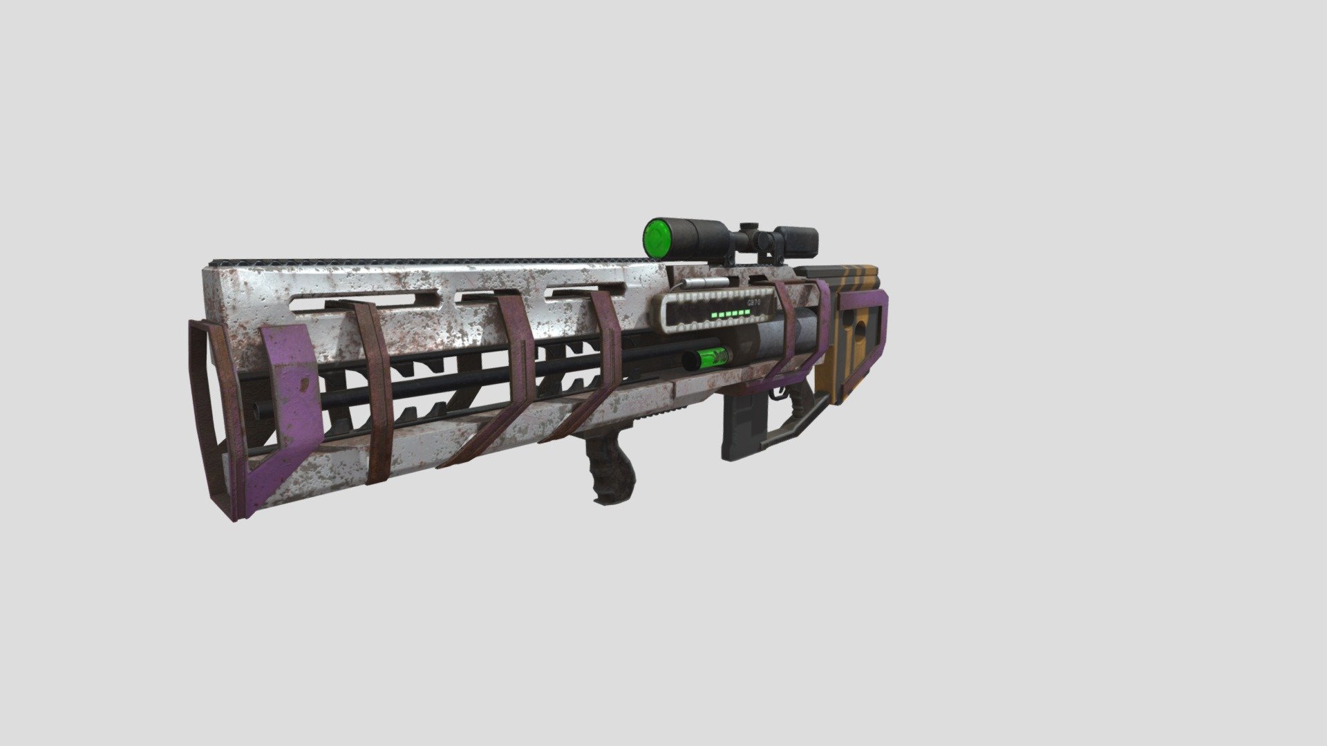 Wastelander's Railgun - 3D model by NikolasShaw [9e66b56] - Sketchfab