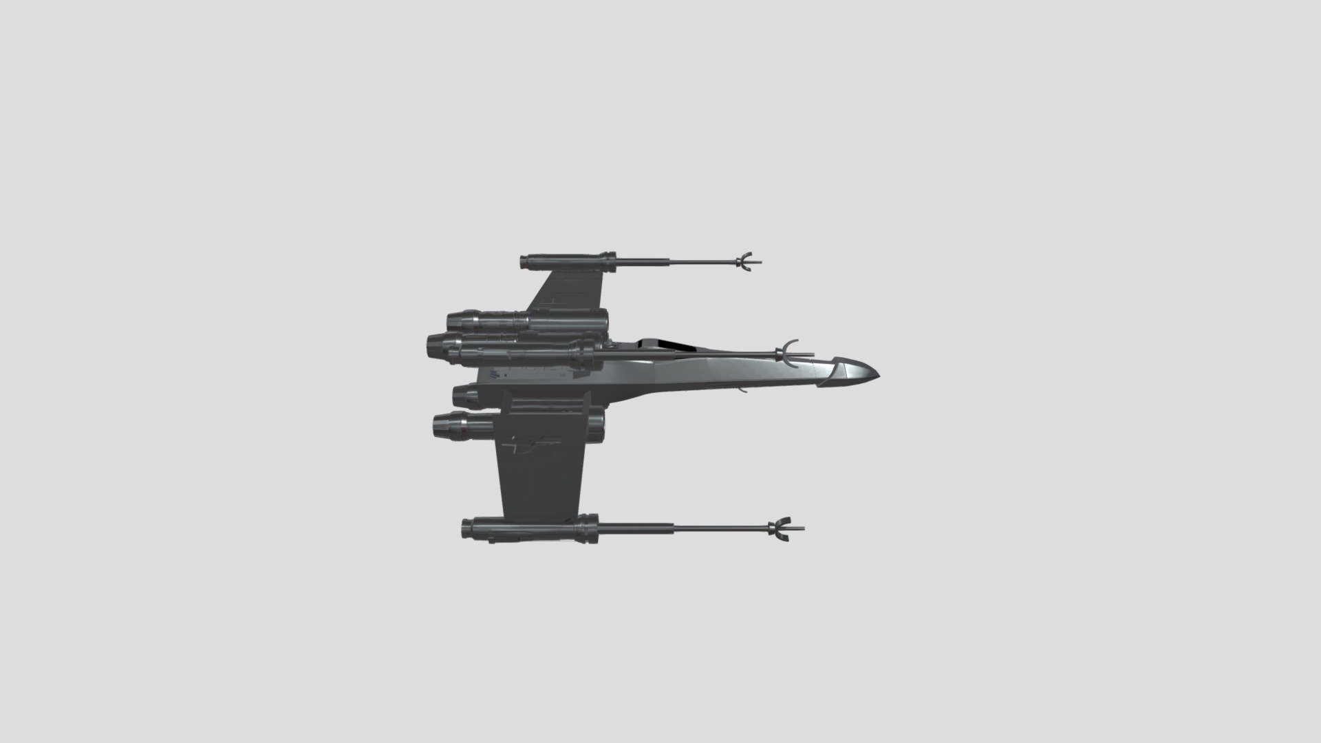 X-WING (No Textures) - 3D model by Haru (@00haru) [9e690c8] - Sketchfab