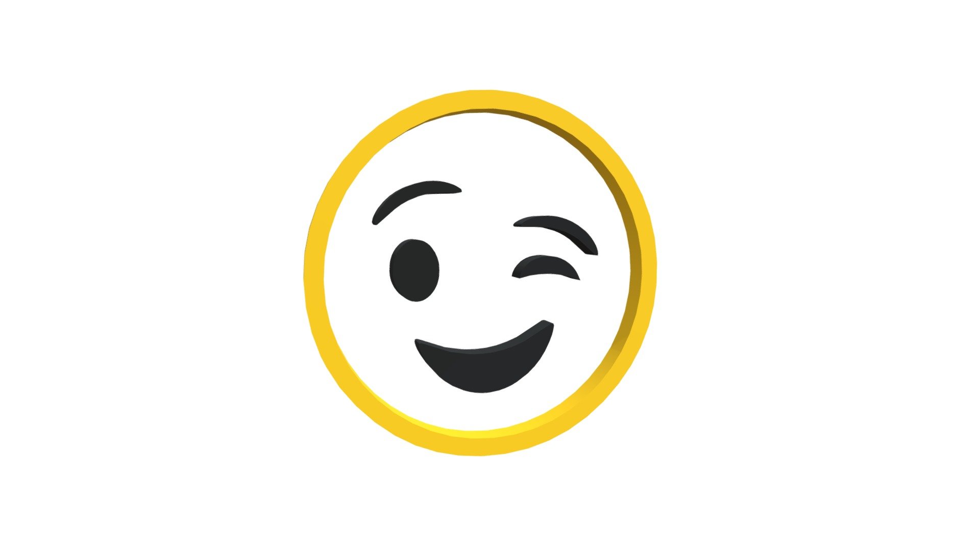 Eye Blinking Emoji Winking Face Expression Icon - Download Free 3D model by B1Blender [9e6a0f9 ...