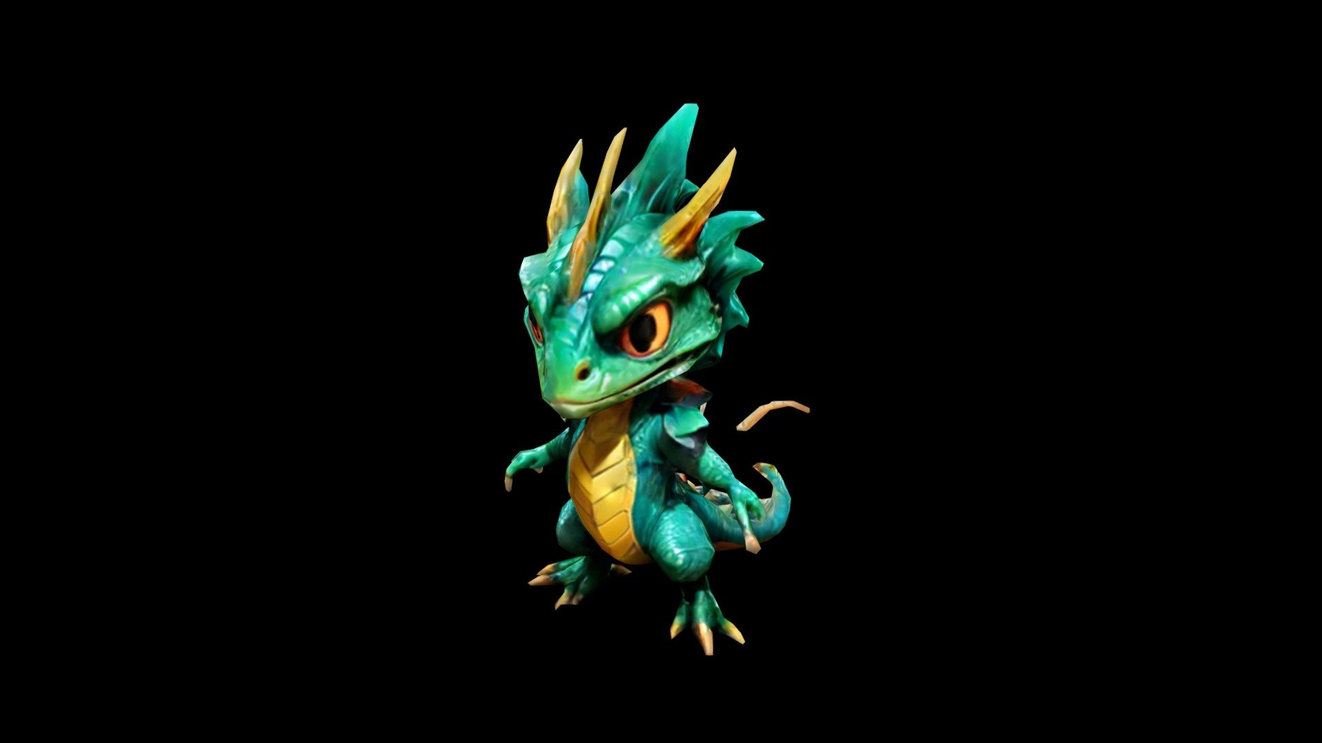 CGI animatronic-style image of a green dragon wi - Download Free 3D ...
