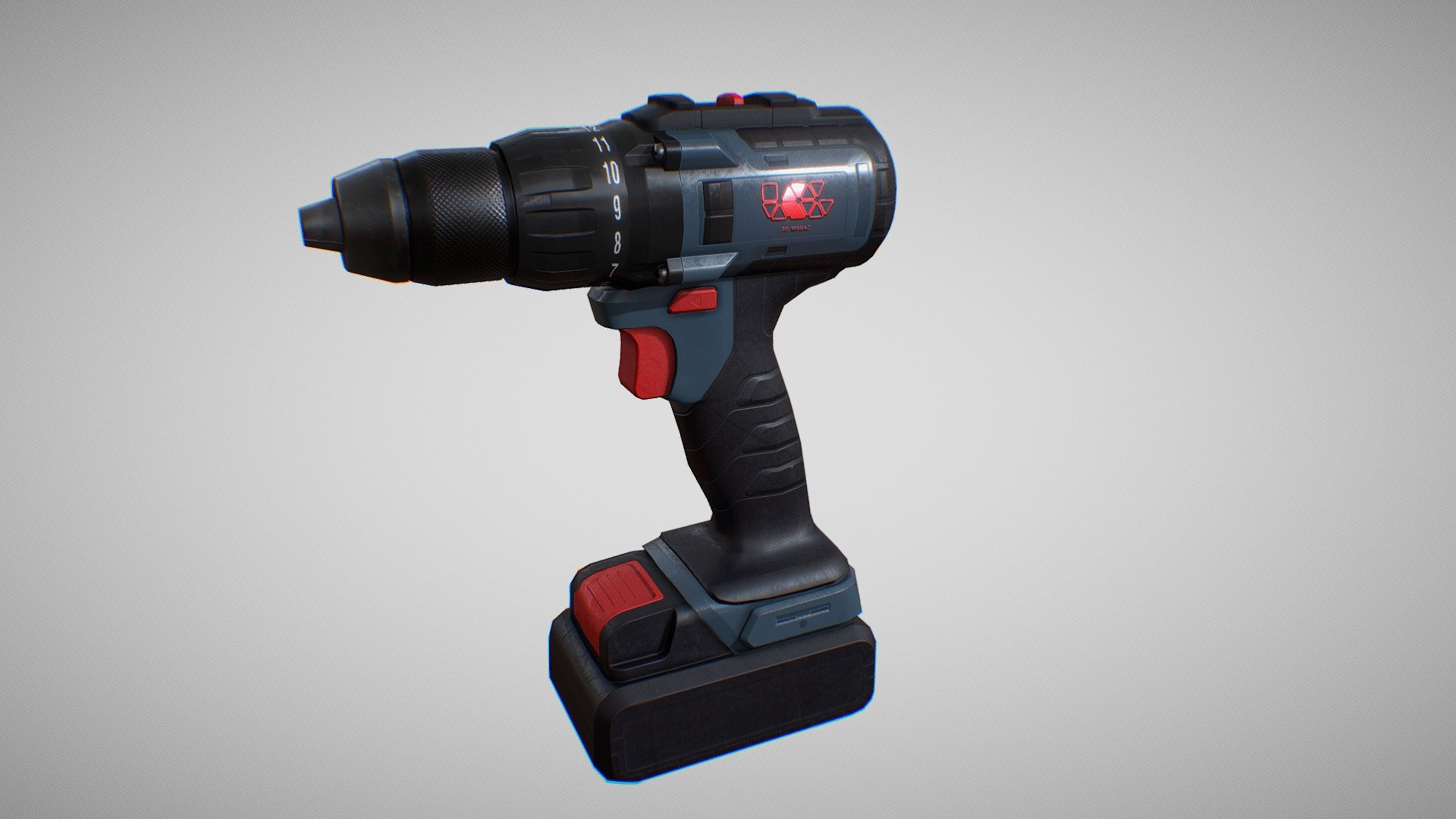Cordless drill - 3D model by URAL COMPUTER GRAPHICS (@nikita174rus ...