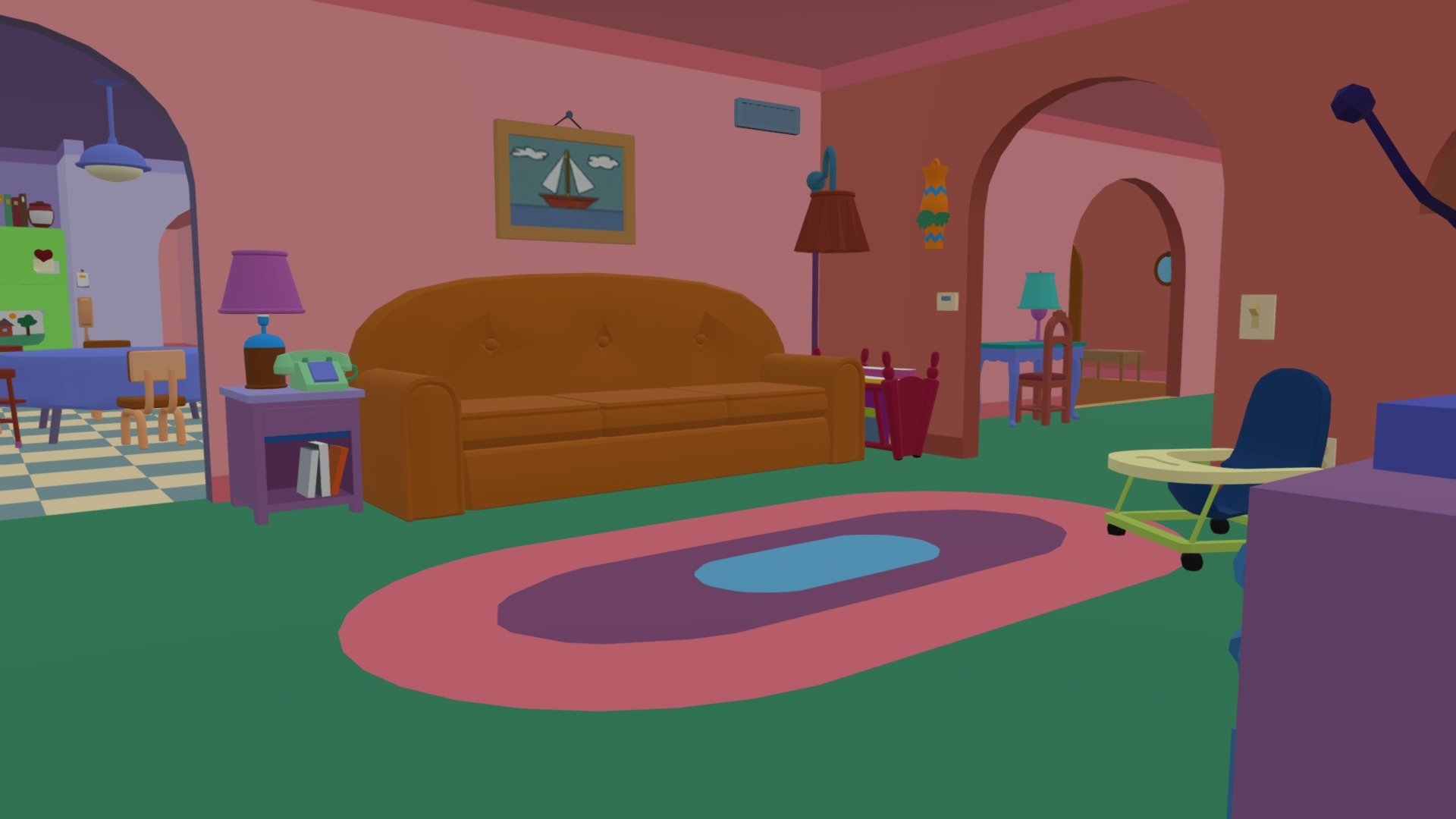 Simpsons Family House – Full Interior - Download Free 3D model by ...