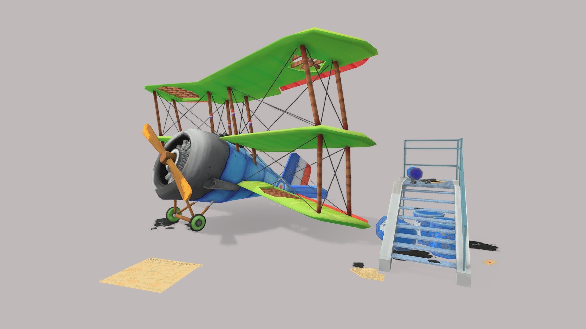 Stylized Austin A.F.T. 3 Osprey - 3D model by Boris tauber (@Boris ...