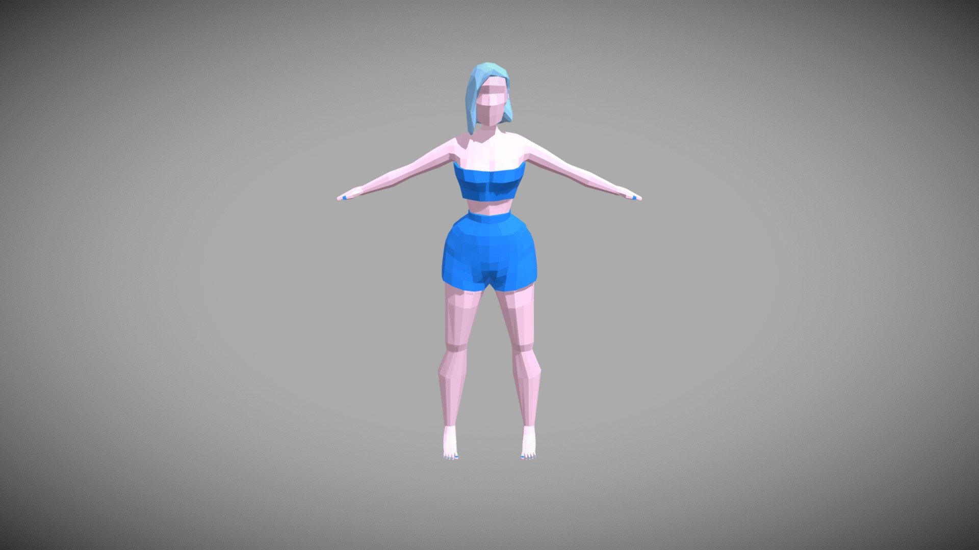 Katharina - Low Poly Game Character (WIP) - 3D model by isikdev ...