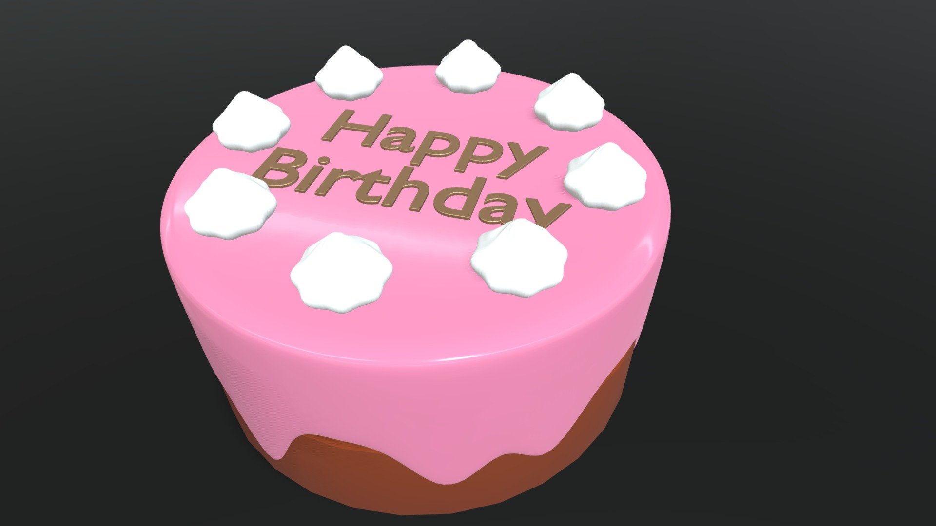 Happy Birthdat Cake 3d Model By Ykwong623 9e7050b Sketchfab