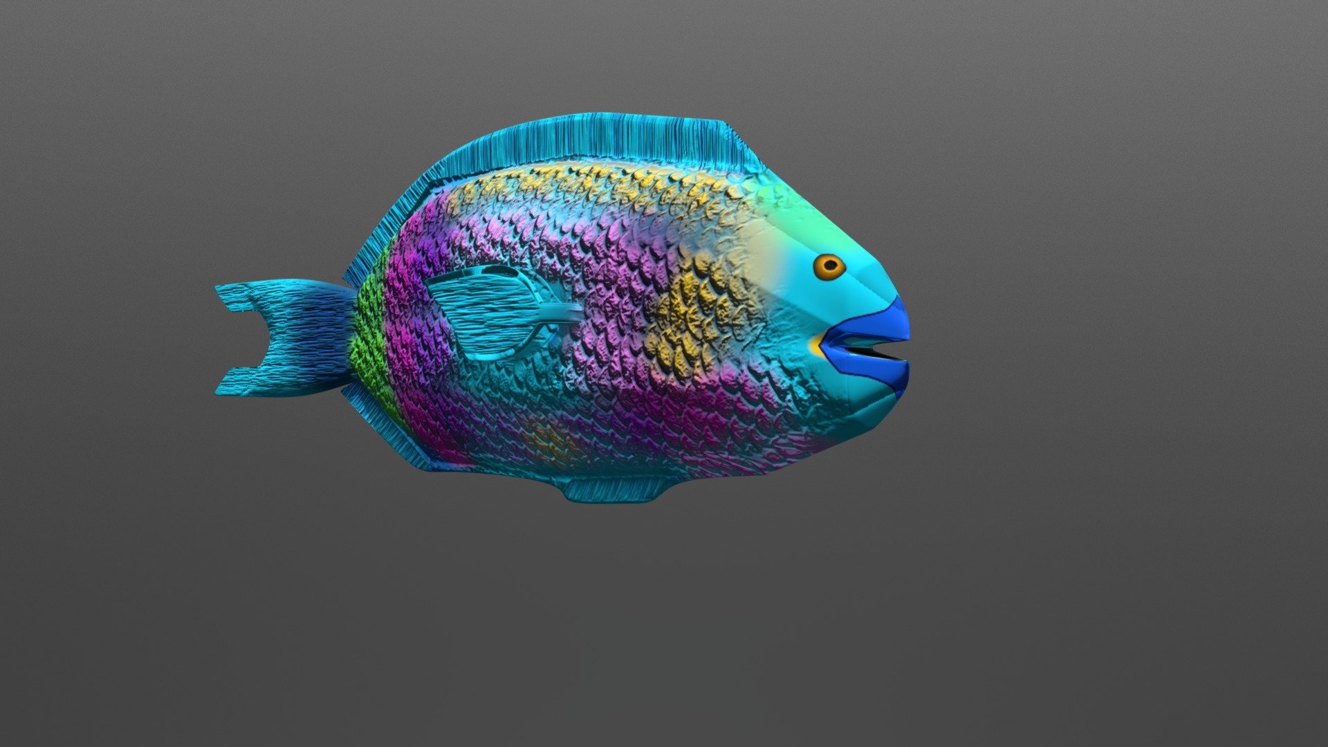 Parrot Fish - Download Free 3D model by RubaQewar [9e72b3c] - Sketchfab