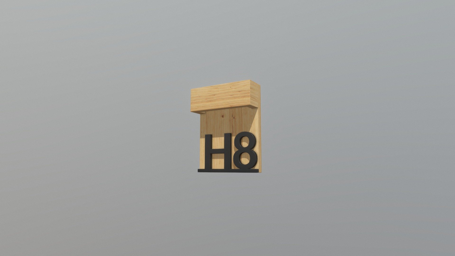 Room or Home Number H8 - Download Free 3D model by robertrestupambudi ...
